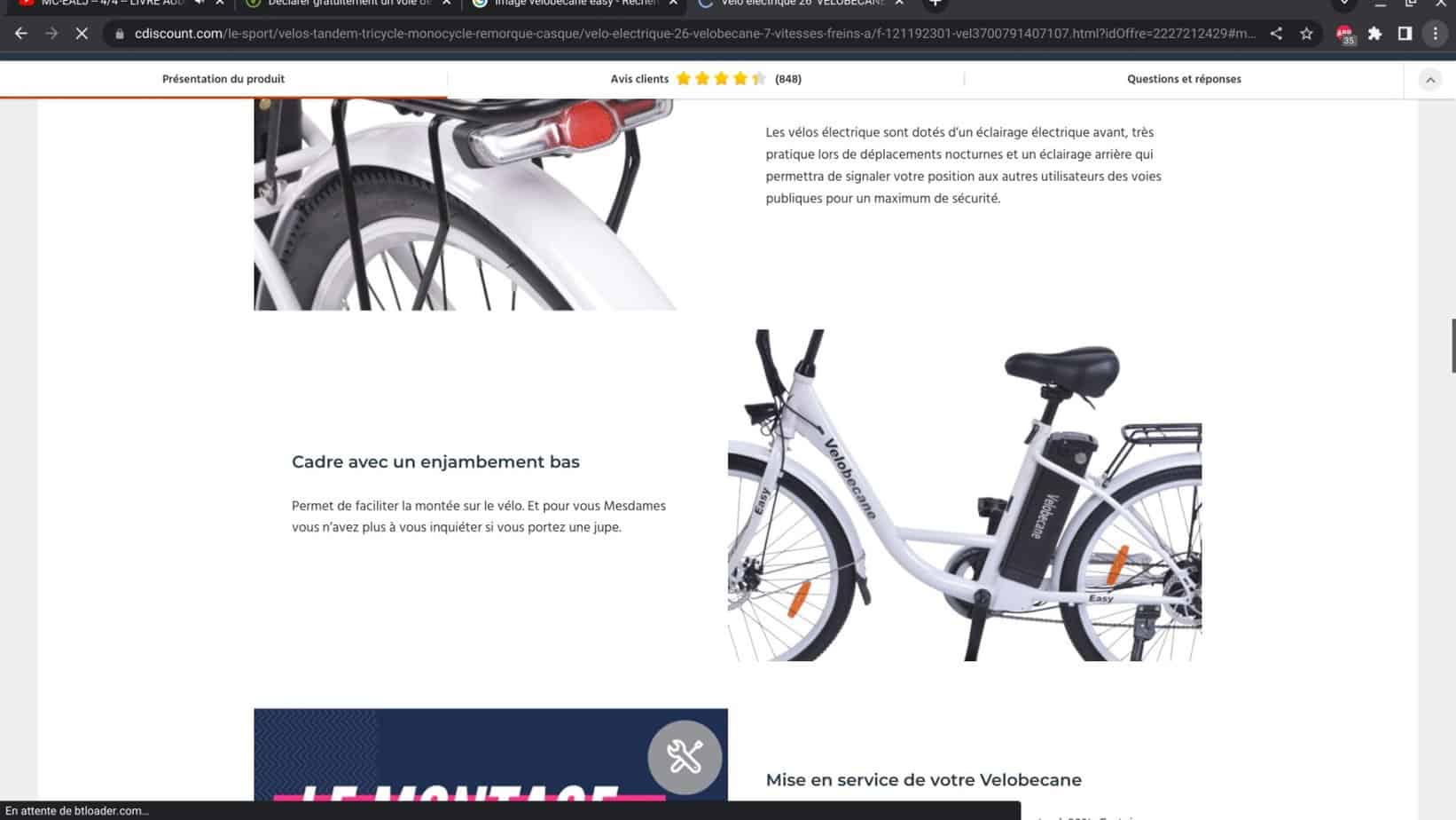vélo Easy bike blanc volé - VENDRE-SON-VELO.COM